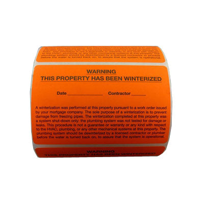 Winterization Labels — Home Guard Supply